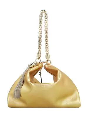 JIMMY CHOO Callie Leather Clutch - Gold