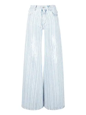 Off-White Wide Leg Jeans - Blue