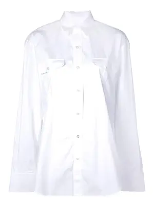 Wardrobe.NYC Tailored Poplin Shirt - White