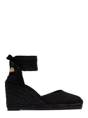 CastaÑer Carina 80 Wedge Sandals Black
