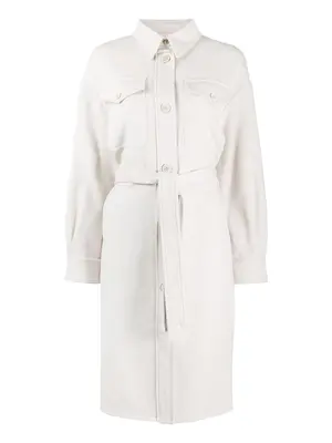 Brunello Cucinelli Belted Mid-length Coat - Neutrals