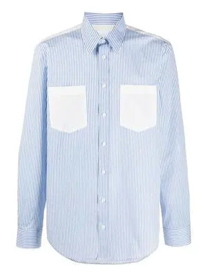HELMUT LANG Striped Cotton Long-sleeved Shirt