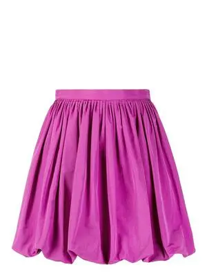 Valentino Garavani Pleated Bubble Hem Mini Skirt - Purple