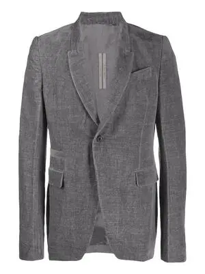 Rick Owens Velvet Blazer - Grey
