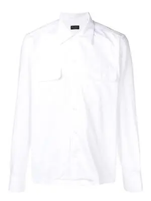 DELL'OGLIO Pointed Collar Shirt - White