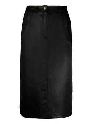 Dior Silk Five-pocket Pencil Skirt - Black