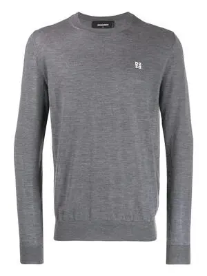 Dsquared2 Small Logo Cashmere Sweater - Grey