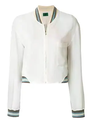 Jean Paul Gaultier Sheer Bomber Jacket - White