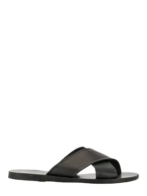 ANCIENT GREEK SANDALS Thais Crossover Sandals - Black