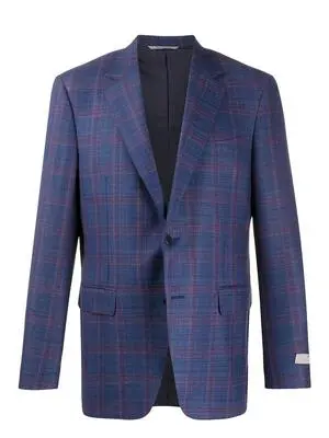 CANALI Single-breasted Plaid Blazer