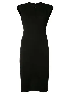Akris Zipped Neck Fitted Dress - Black