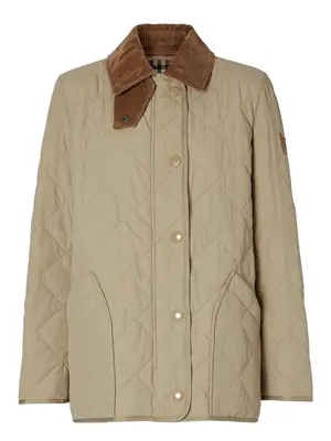 Burberry Diamond Quilted Barn Jacket - Neutrals