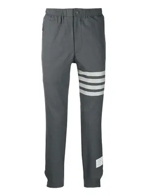 Thom Browne Plain Weave Suiting Track Pants - Grey