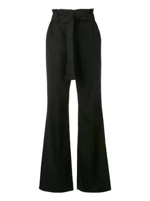 Moschino High-waist Belted Trousers - Black