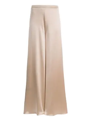 Voz Charmeuse Palazzo Trousers - Neutrals