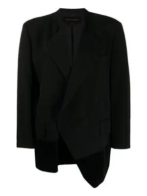 Comme Des Garçons 1988 Panelled Asymmetric Blazer - Black