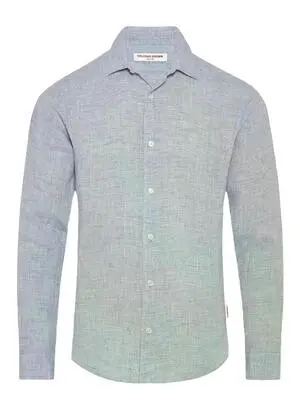Orlebar Brown Giles Linen Shirt - Blue
