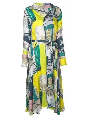 DIVKA Abstract Print Shirt Dress