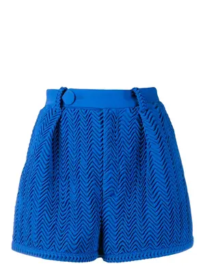 MARCO DE VINCENZO Marco De Vincenzo Pleated Wave Pattern Shorts
