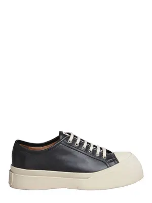 Marni Pablo Leather Flatform Sneakers - Black