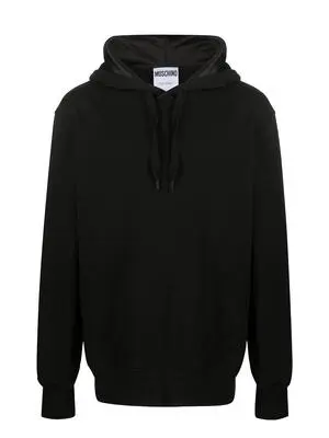 Moschino Logo Appliqué Hoodie - Black