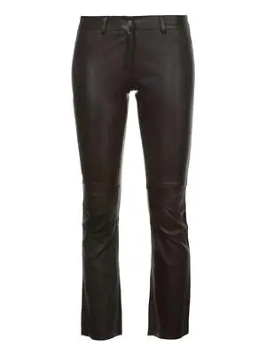 SYLVIE SCHIMMEL Cropped Lambskin Trousers