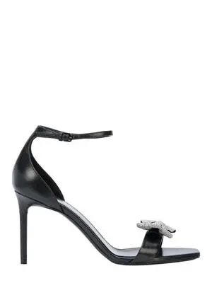 Saint Laurent 95mm Bow Sandals - Black