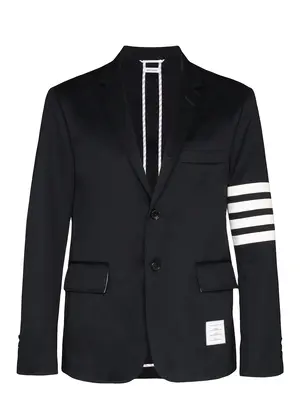 Thom Browne Unconstructed 4-bar Single-breasted Blazer - Blue