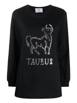 Alberta Ferretti Taurus Crystal-embellished Jumper - Black