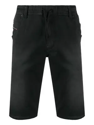 DIESEL® Drawstring-waist Denim Shorts - Black