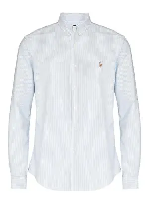 Polo Ralph Lauren Logo-embroidered Striped Shirt - Blue