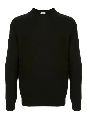 Saint Laurent Cashmere Crew Neck Jumper - Black