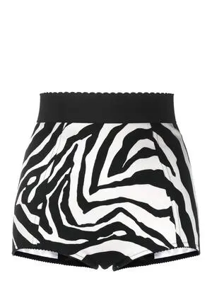 Dolce & Gabbana Zebra-print Shorts - Black