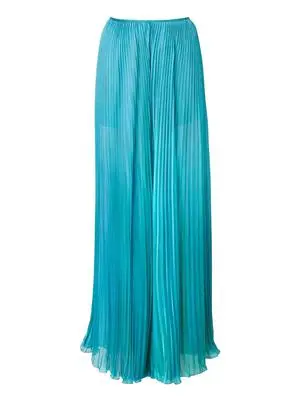 Alberta Ferretti Pleated Wide-leg Trousers - Blue