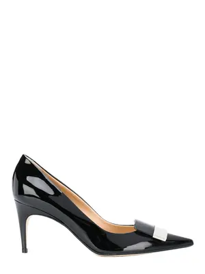 SERGIO ROSSI Pointed Bow Pumps - Black