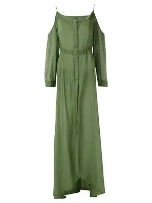 AMIR SLAMA Silk Maxi Dress - Green