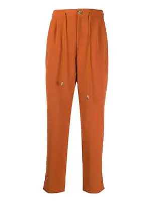 Nanushka Cropped Track Trousers - Orange