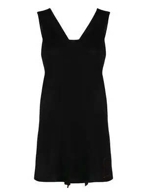 UMA WANG Sleeveless Flared Top - Black