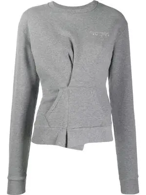 BEN TAVERNITI UNRAVEL PROJECT Wrap Detail Sweatshirt - Grey