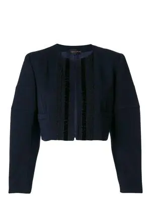 Comme Des Garçons 1980s Cropped Jacket - Blue