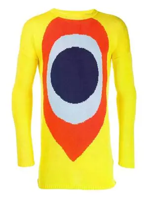 WALTER VAN BEIRENDONCK 1994/95's Les Peintures L'espace L'art Block Colour Jumper - Yellow