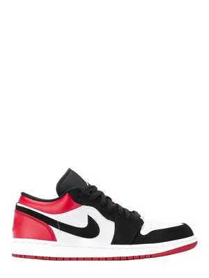 JORDAN Air 1 Low Black Toe Sneakers - White