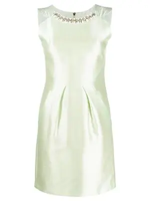 Matthew Williamson Embellished Neckline Dress - Green