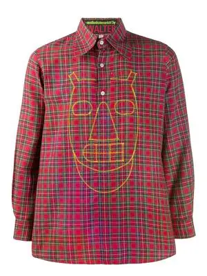 WALTER VAN BEIRENDONCK 2003/04's Pixidust Checked Shirt - Red