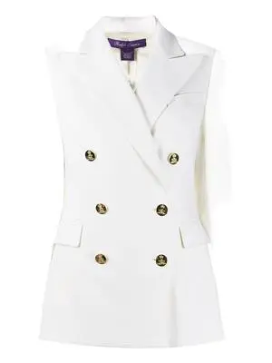 RALPH LAUREN Double-Breasted Fitted Blazer