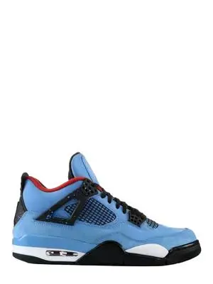 JORDAN X Travis Scott Air 4 Retro Cactus Jack Sneakers Blue