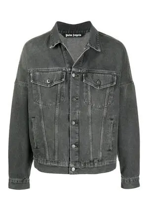 Palm Angels Logo-print Denim Jacket - Black