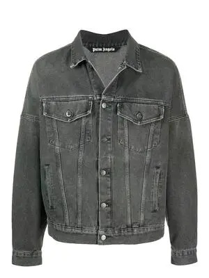 Palm Angels Logo-print Denim Jacket - Black