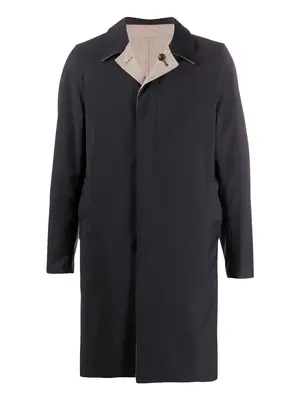 DELL'OGLIO Single-breasted Reversible Coat - Blue