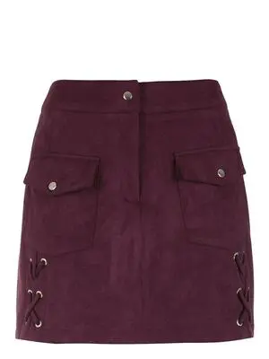 OLYMPIAH Napoles Straight Skirt - Red